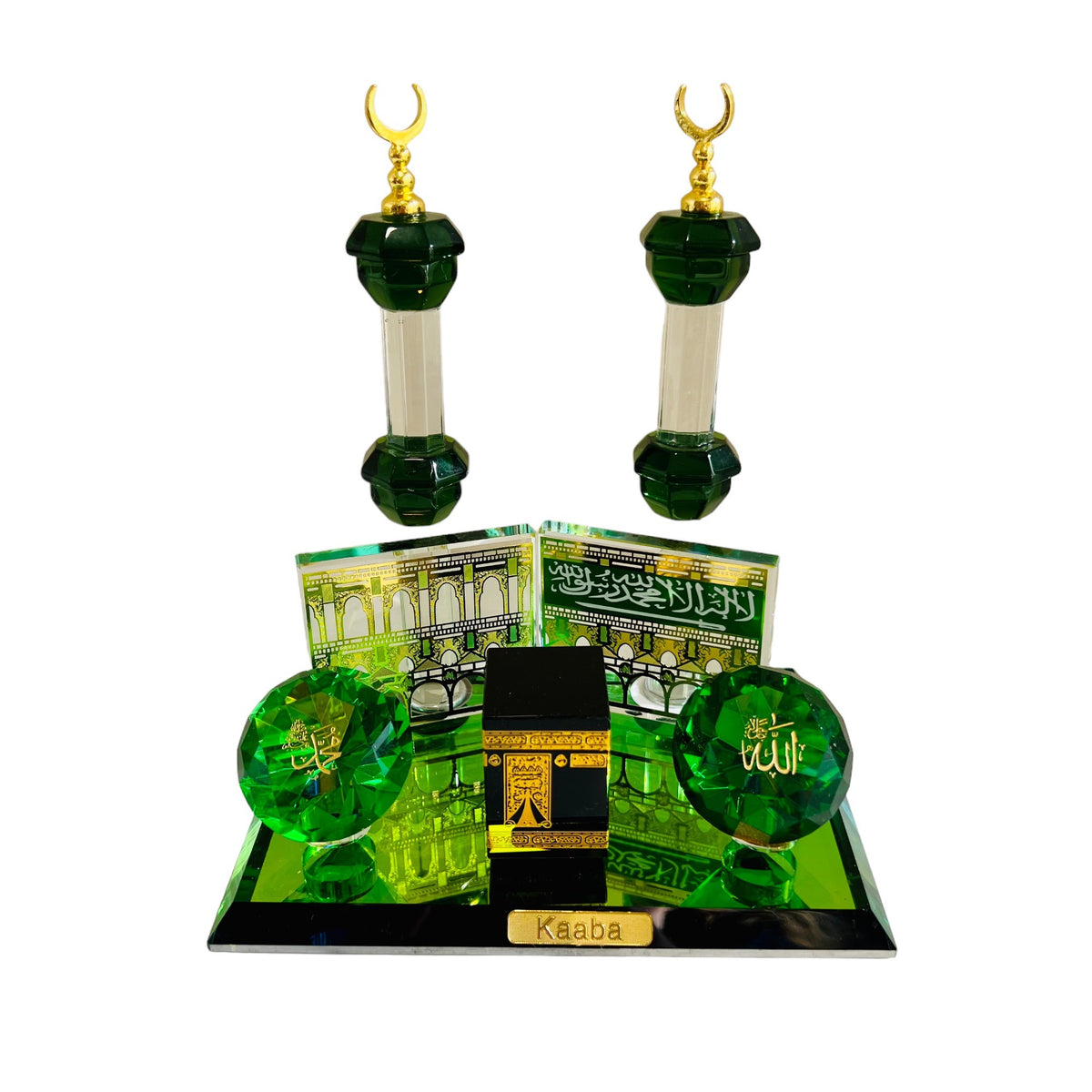 Crystal Glass Kaaba Tabletop Mecca Luxury Mosque Decoration Showpiece ...