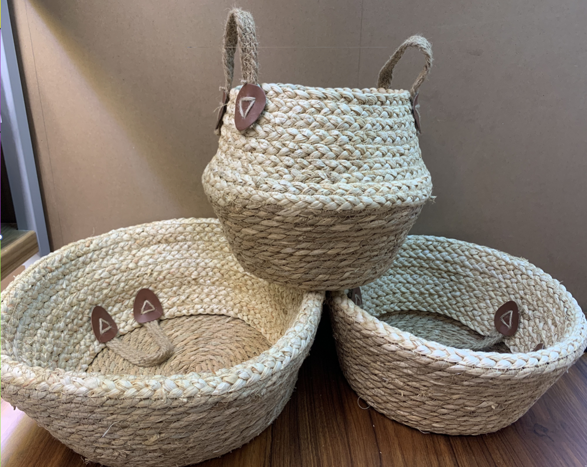 Woven Planter Storage Bin, Indoor Decor Plant Basket Off-white Plant H ...